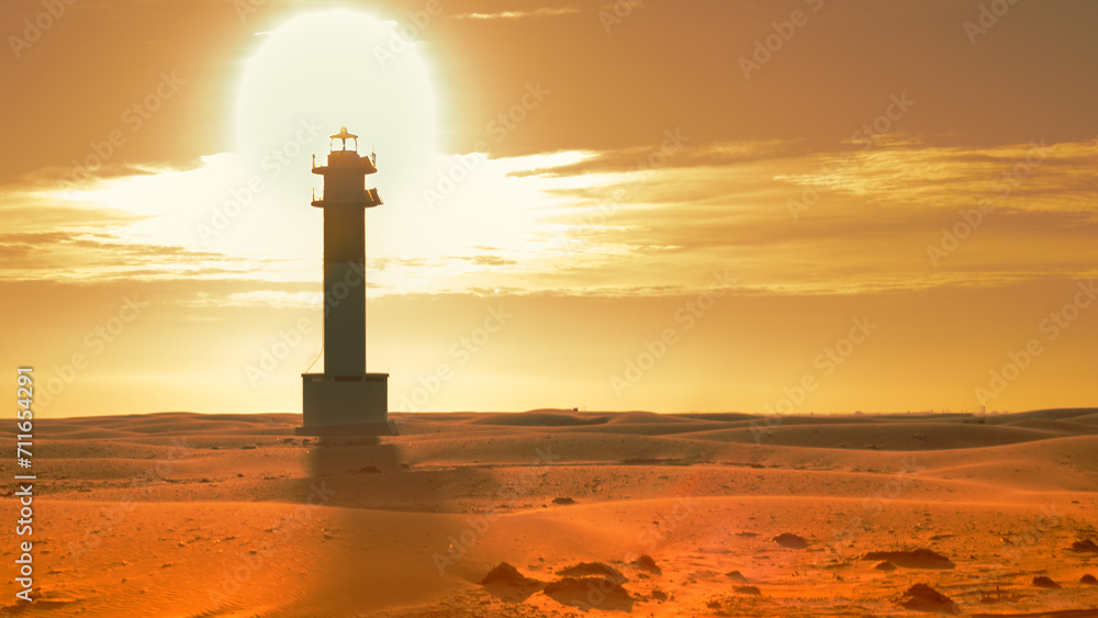 The Fangar lighthouse is a luminous tower that indicates to ships the ...