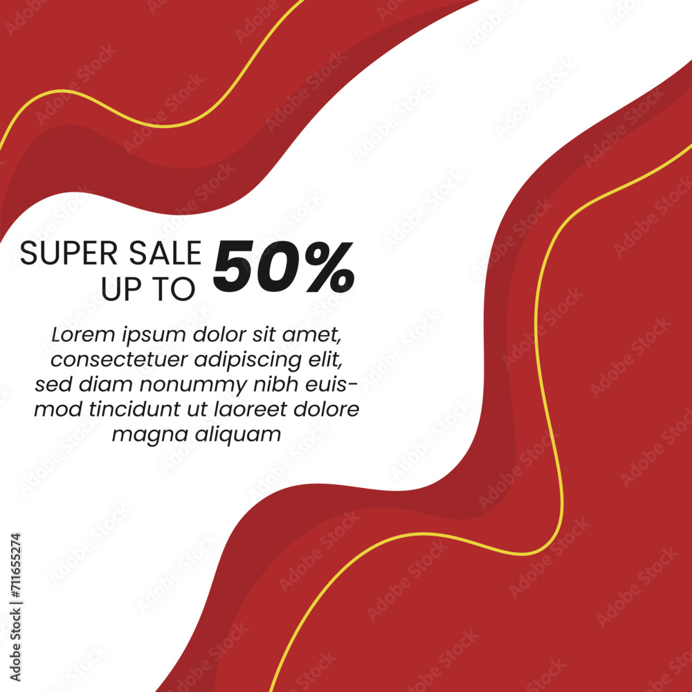 Vector gradient banner of discounts and flash sales on social media and ...