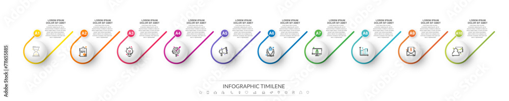 Vecteur Stock Modern infographics vector template. Cyclic infographic ...