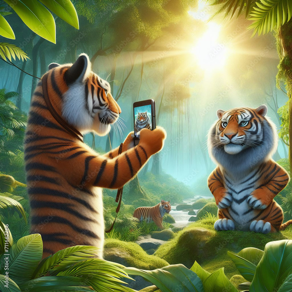 Tiger story in Jungle, Technology Expert tiger, Future Forest ...
