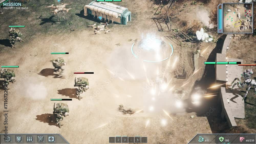 Military Forces Fight Against Alien Monsters In Strategy Battle Digital ...
