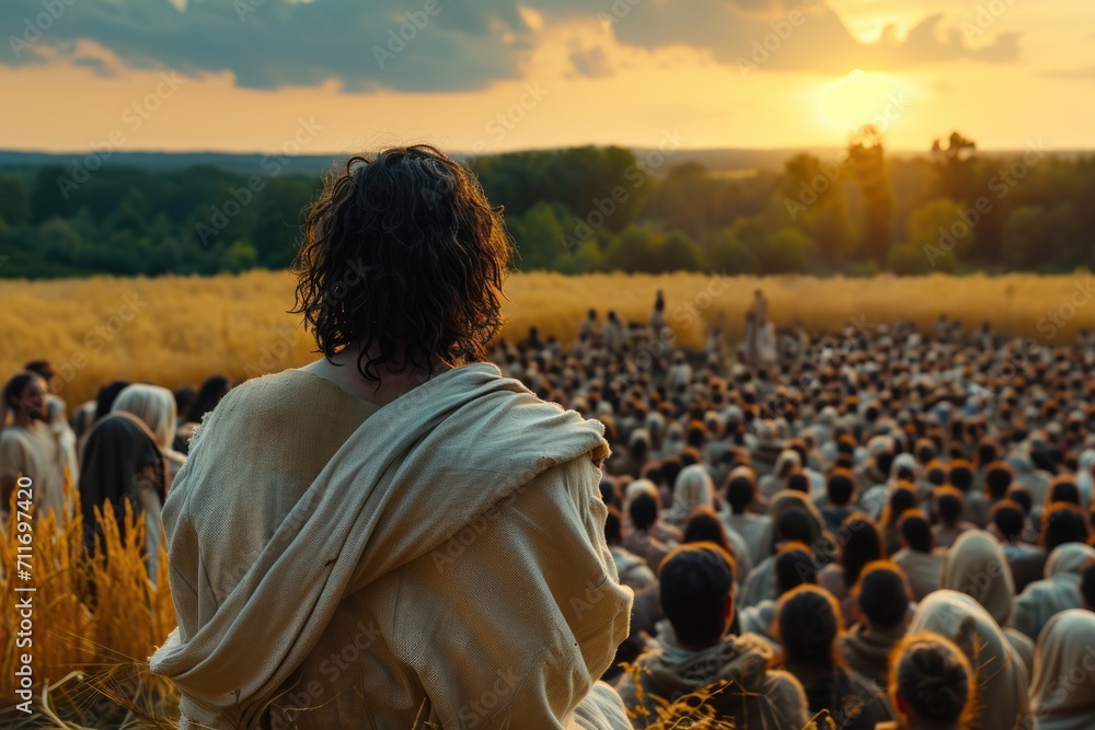 Foto de Jesus Christ travels around Jerusalem with his followers ...