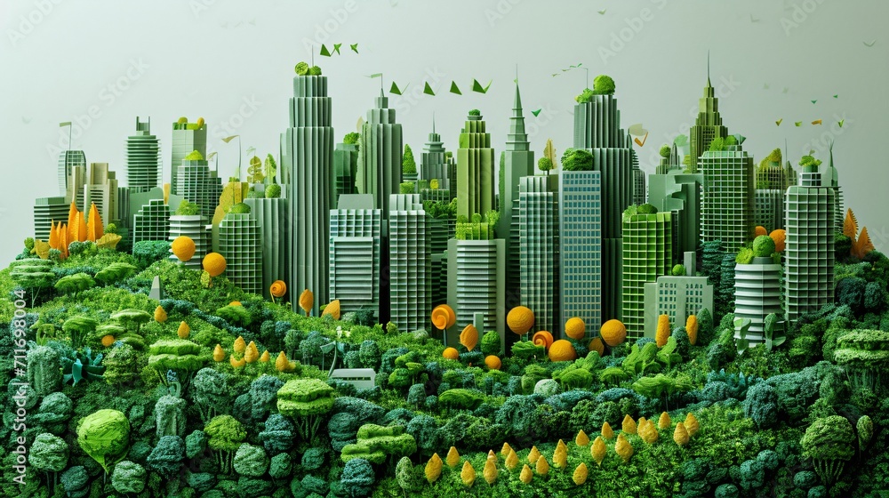 An eco-city concept where the urban jungle is reimagined with literal ...