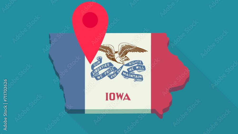 Vidéo Stock Looped animation of a red location marker bouncing on the ...