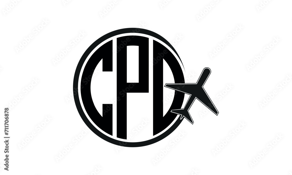 Stockvector CPO three initial letter circle tour & travel agency logo ...