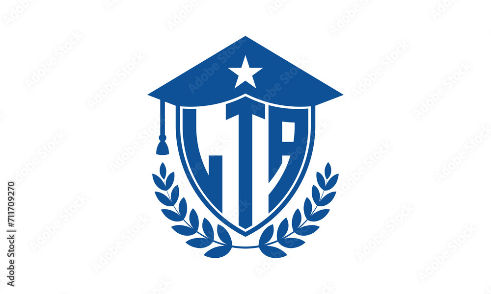 Vetor de LTA three letter iconic academic logo design vector template ...