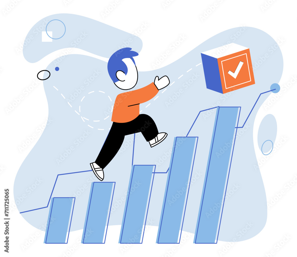 Vecteur Stock Business objectives. Vector illustration. Choosing right ...