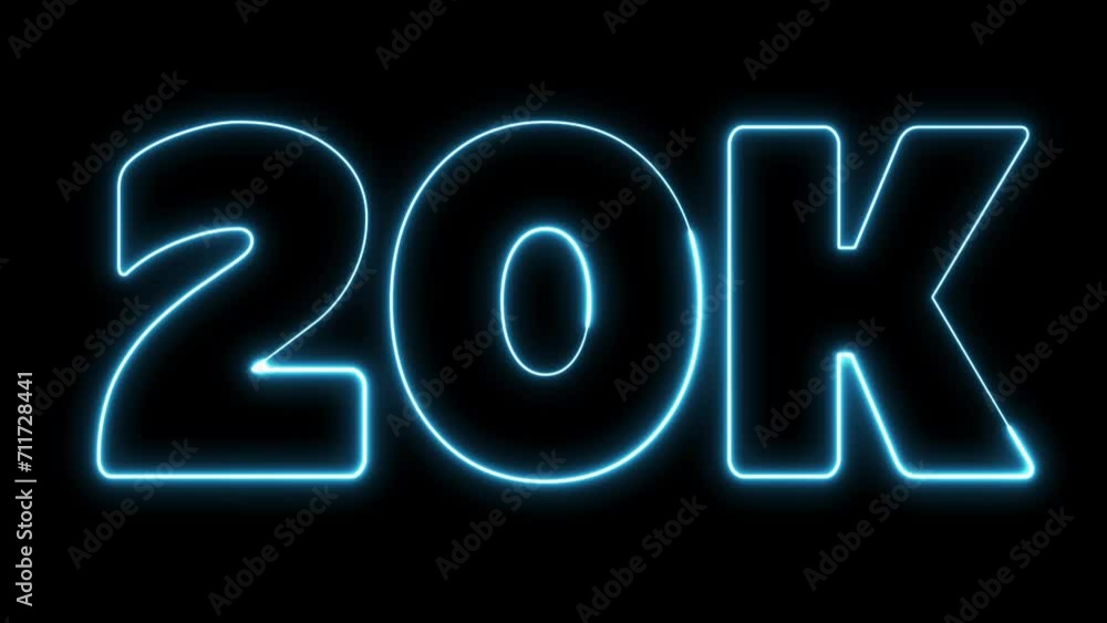 Vidéo Stock 20K Electric blue lighting text with animation on black ...