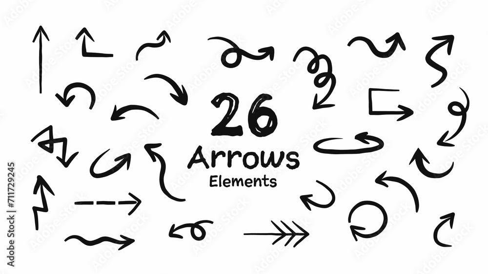 Arrows Pointers & Call Outs Hand Drawn Arrow Animations Stock Template ...