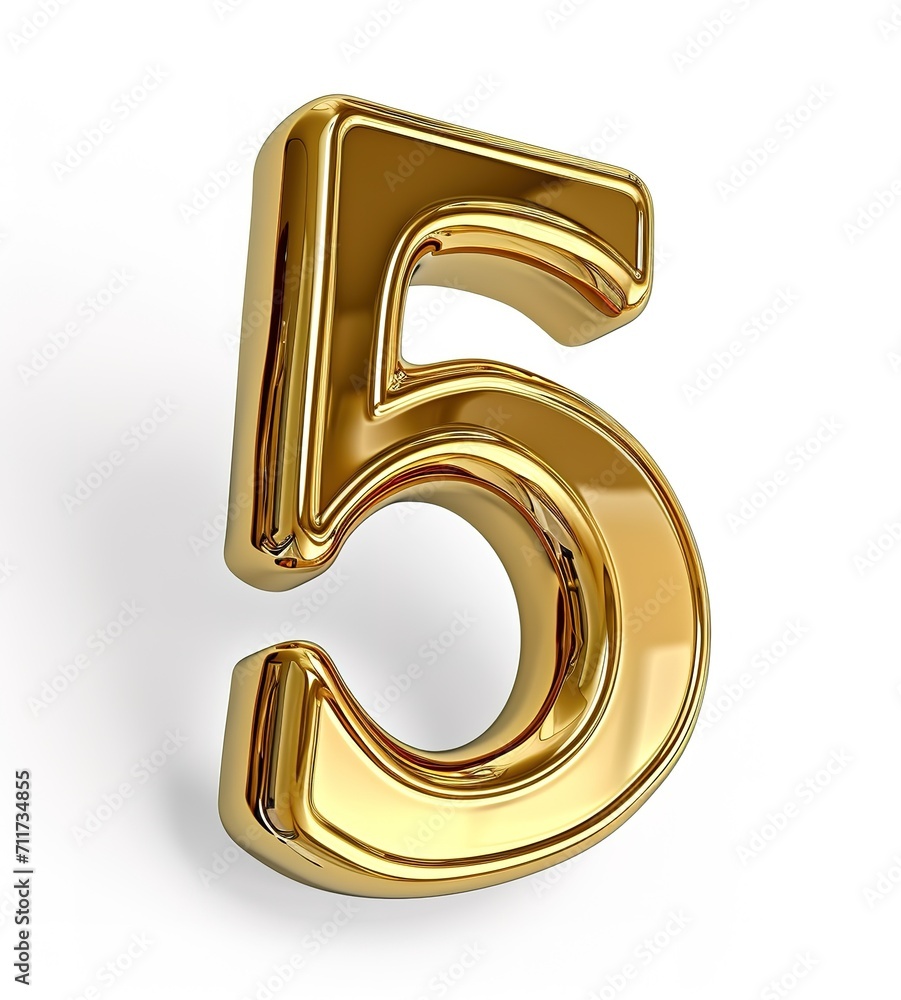Number 5 is a highly detailed and realistic number for celebrating a ...