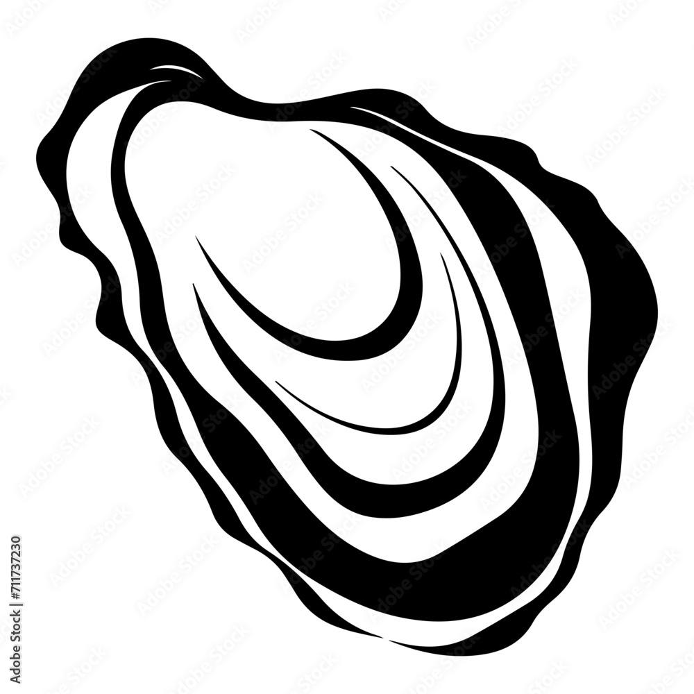 oyster black silhouette logo svg vector, oyster icon illustration. Stock Vector | Adobe Stock