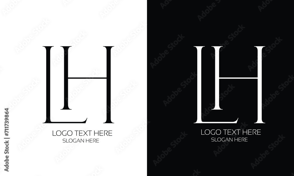 letter LH minimalist logo for business, logo and brand identity ...