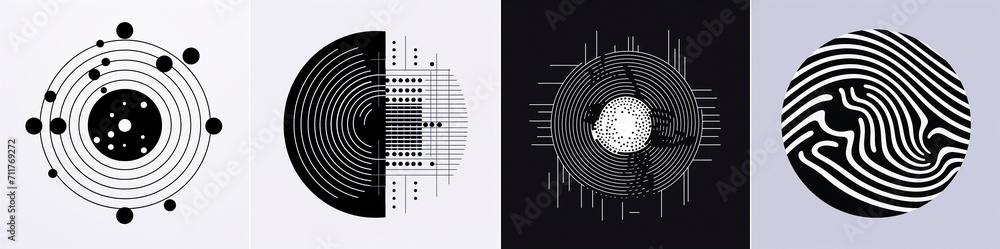 Using high contrast black and white colors. Bold and vibrant visual ...