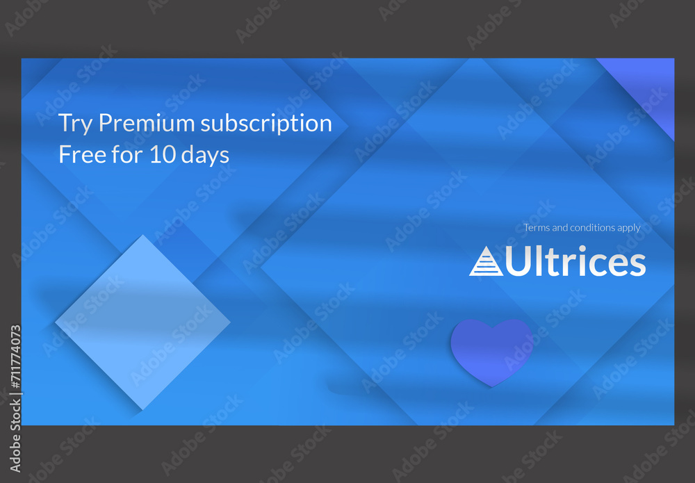 Slideshow Ad Layout with Vanishing Gradient and Paper Cut Shapes Stock ...