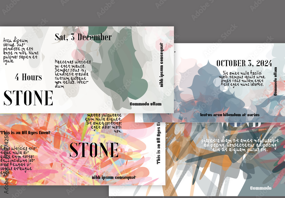 Web Banner With Transparent Overlapping Shapes Creating Vector ...