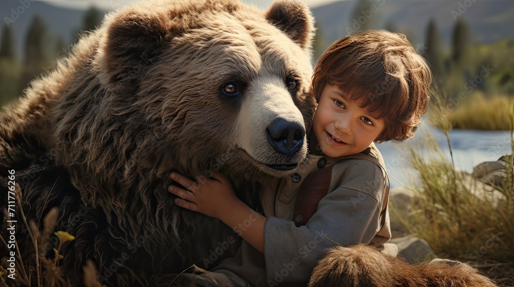 real moments, allowing the little boy and the bear to interact ...
