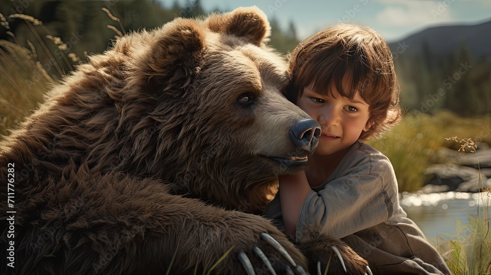 real moments, allowing the little boy and the bear to interact ...