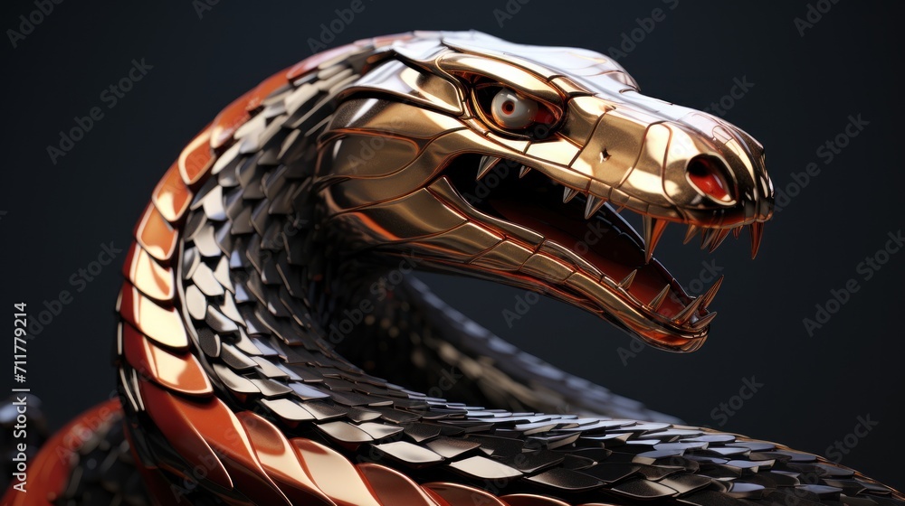 3d snake mascot logo background AI generated image Stock Illustration ...