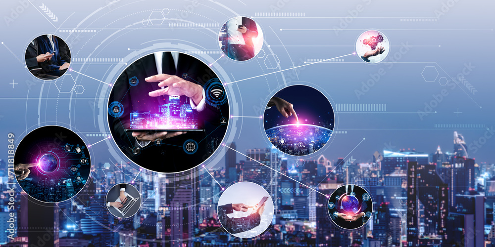 Communication technology , smart connection IOT and people network ...