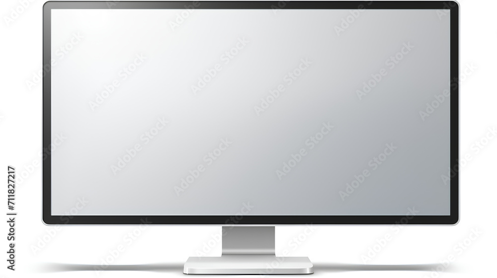 Blank White Screen of Personal Computer Monitor - Minimalistic ...