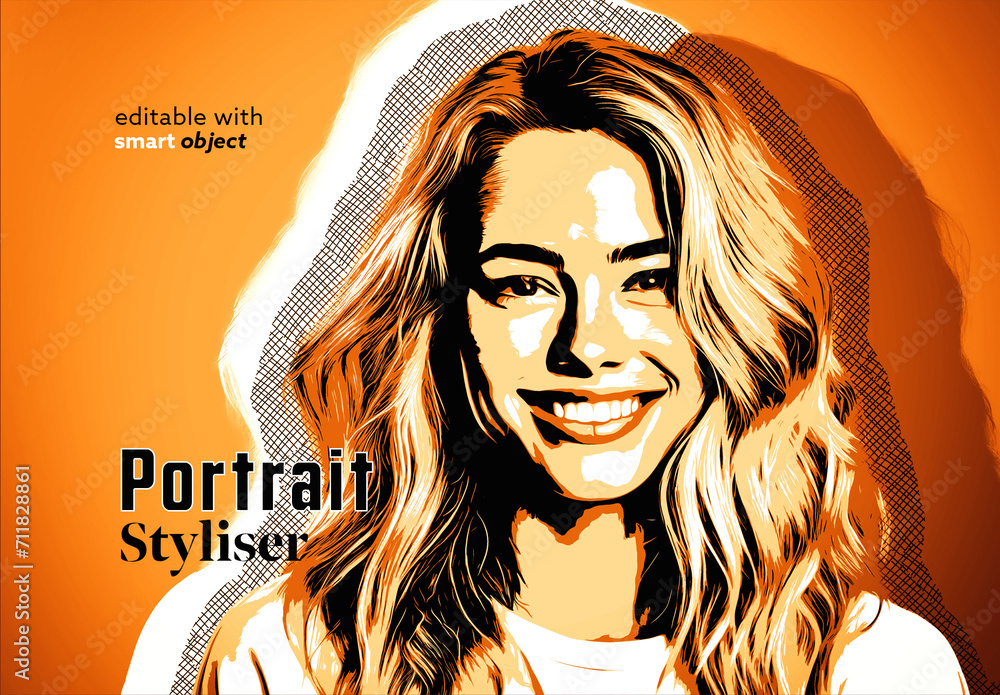 Portrait Styliser Effect Stock Template | Adobe Stock