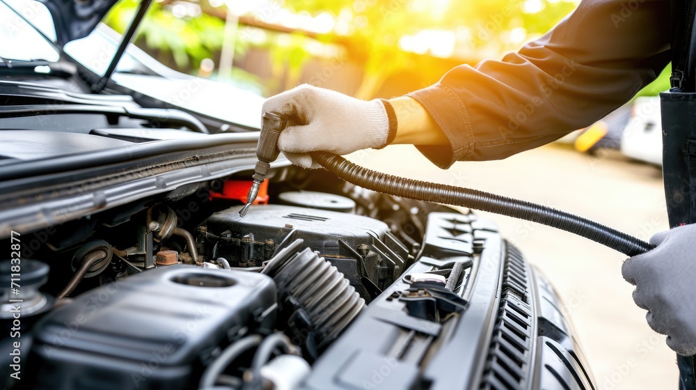 With skilled hands and unwavering focus, the auto repair master ...