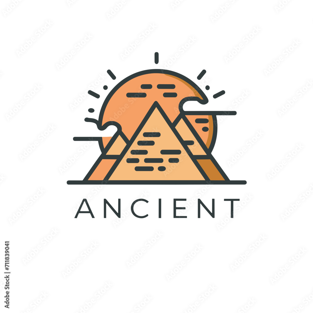 Ancient - Ancient Egypt Logo Image Stock Vector | Adobe Stock