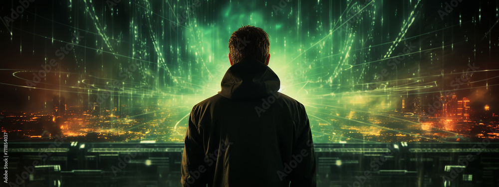 cybersecurity and hacker,coding,malware concept.Hooded computer hacker in cybersecurity on ...