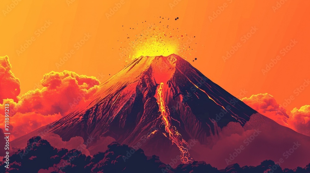 Fiery rage from the depths of the earth consumes the once tranquil ...