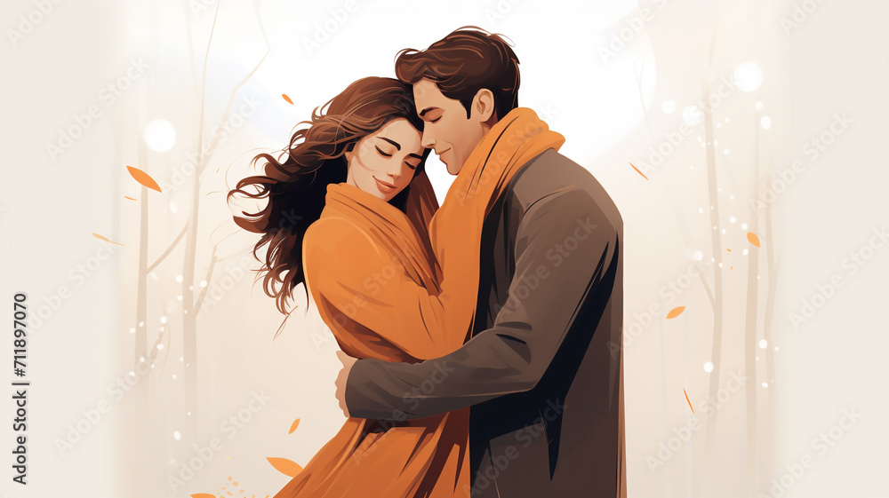 National Hugging Day. Cute animated animals hug each other. celebration ...