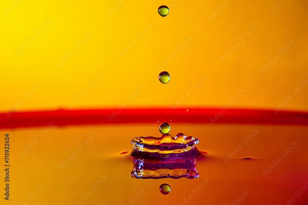 Drop photography, water, high-speed photography, craters, drops, play ...