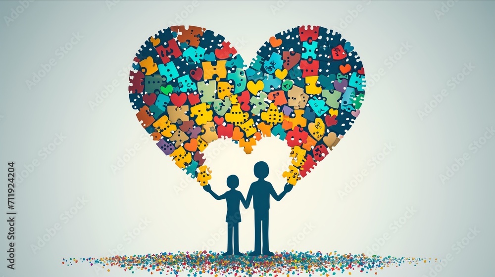 Puzzle as a symbol of the autism spectrum Family Support: Imagery ...