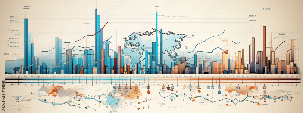 Financial chart line drawing Stock Illustration | Adobe Stock