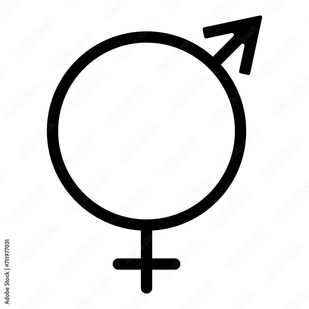 transgender icon, gender symbol. vector isolated on white background ...
