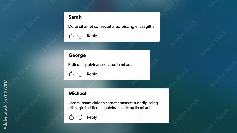 Comment Text Overlay for Social Media Stock Template | Adobe Stock
