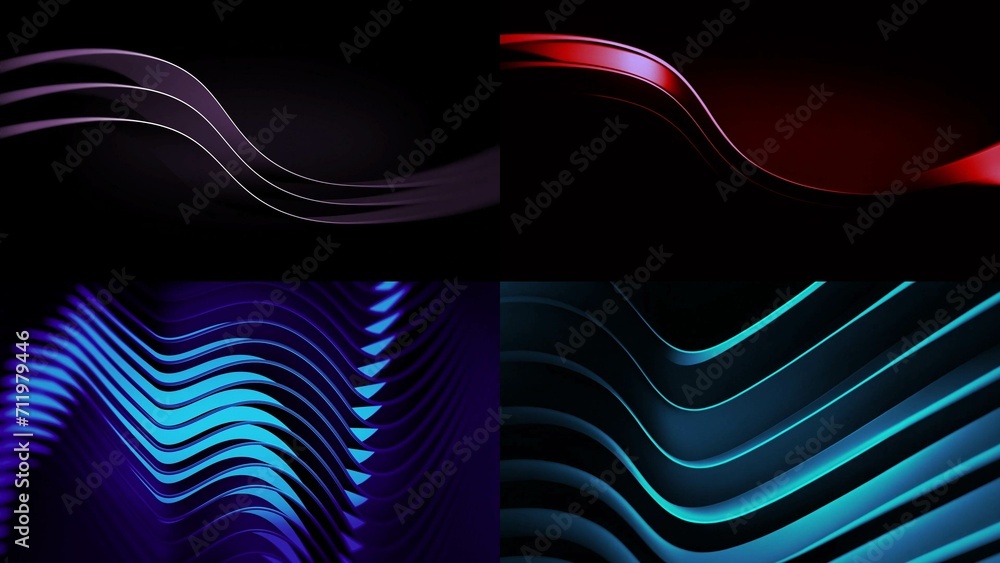 Looping Digital Tech 3d Shape Backgrounds Stock Template | Adobe Stock