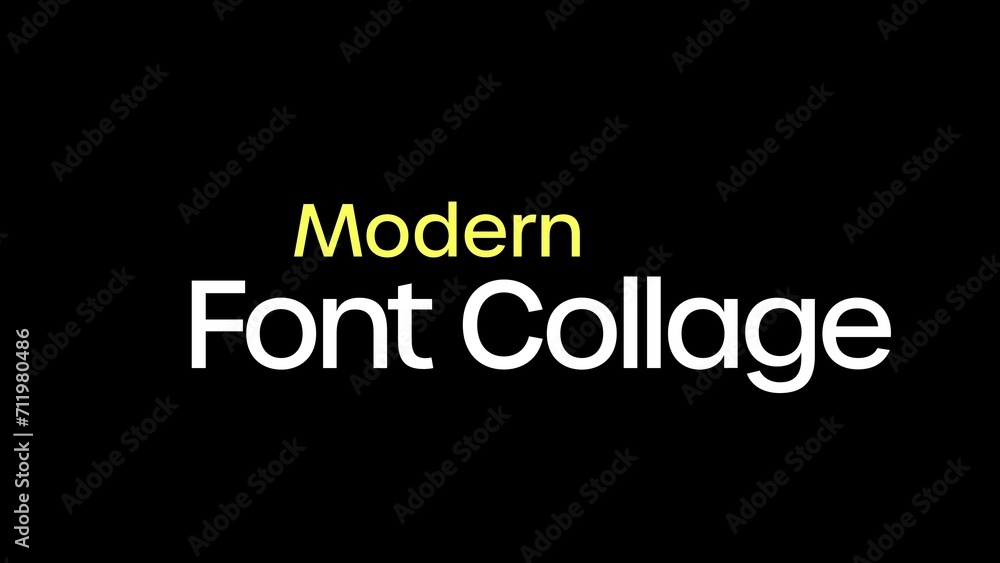 Modern Font Collage Title Sequence Overlay Stock Template | Adobe Stock