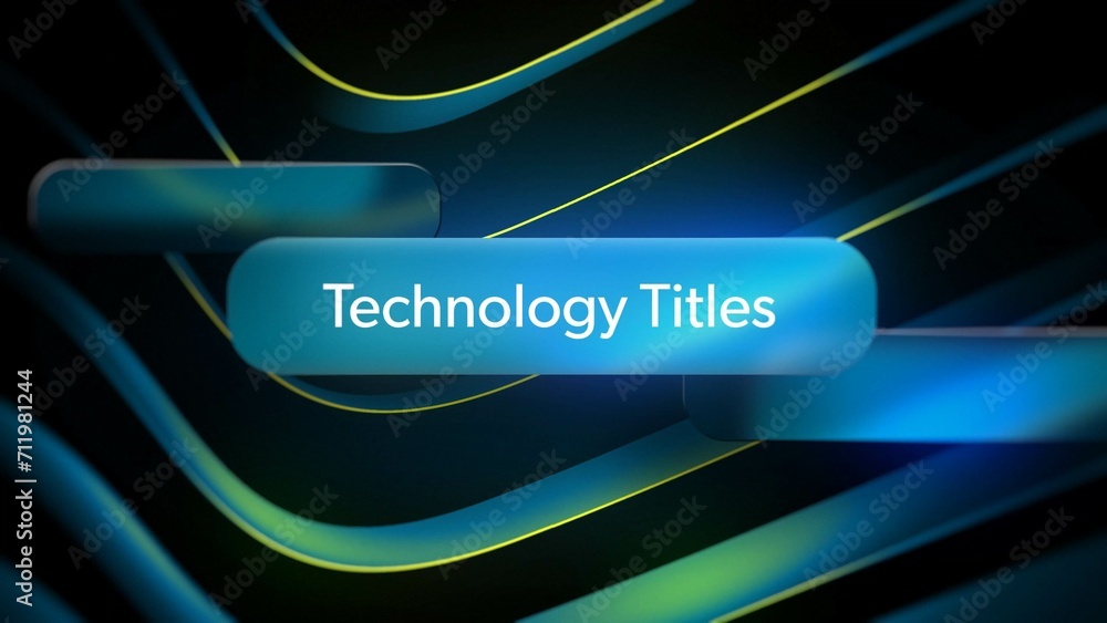 Tech Titles with Glass Background and Search Field Stock Template ...
