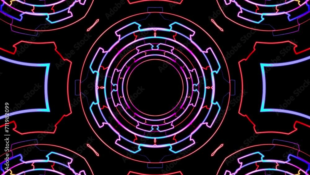 Looped kaleidoscope animated VJ background footage. Flower kaleidoscope ...