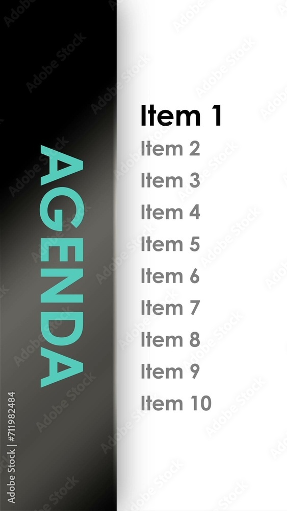 Vertical Highlight List Animation for Events with 5 Layouts Stock ...