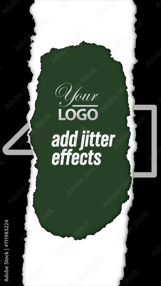 Vertical Paper Rip Transition for Media Stock Template | Adobe Stock