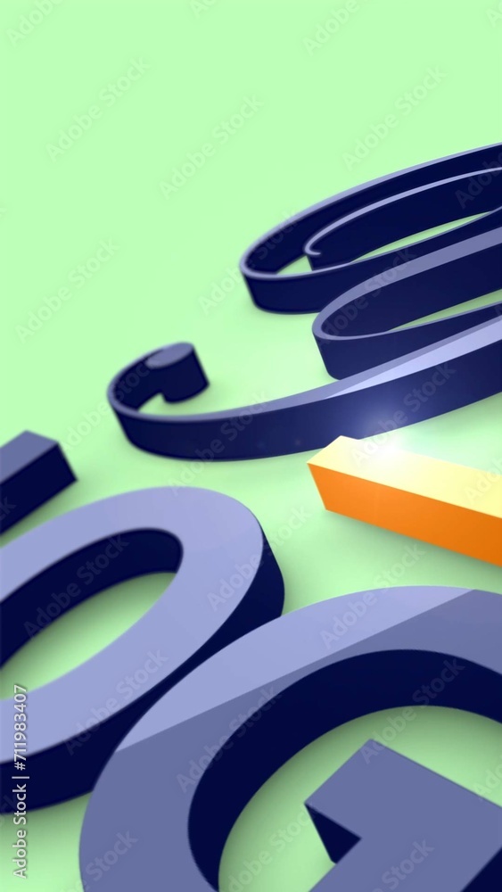 Vertical Portrait 3D Animated Logo Intro Stock Template | Adobe Stock