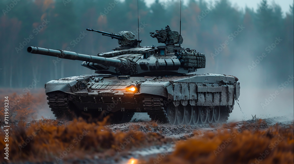 Foto de Dominating the Battlefield: Powerful Military Tank Unleashes ... Foto de Dominating the Battlefield: Powerful Military Tank Unleashes ...