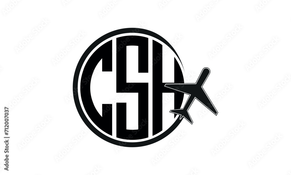 CSG three initial letter circle tour & travel agency logo design vector ...