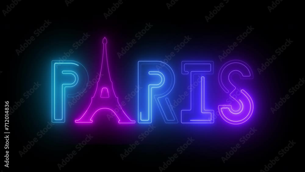 Paris digital text typography. Paris city name design concept. Able use ...