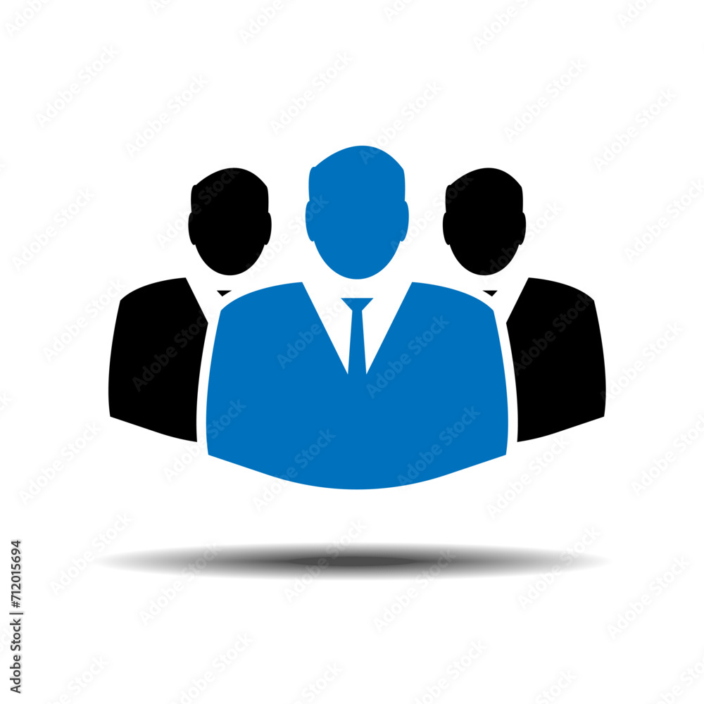 Vector illustration of men, Multi User Icon. Icon of HR. Three Stick ...