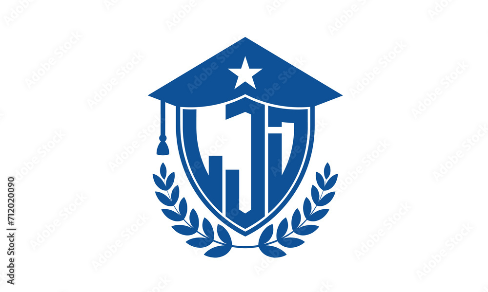 Vetor de LJD three letter iconic academic logo design vector template ...