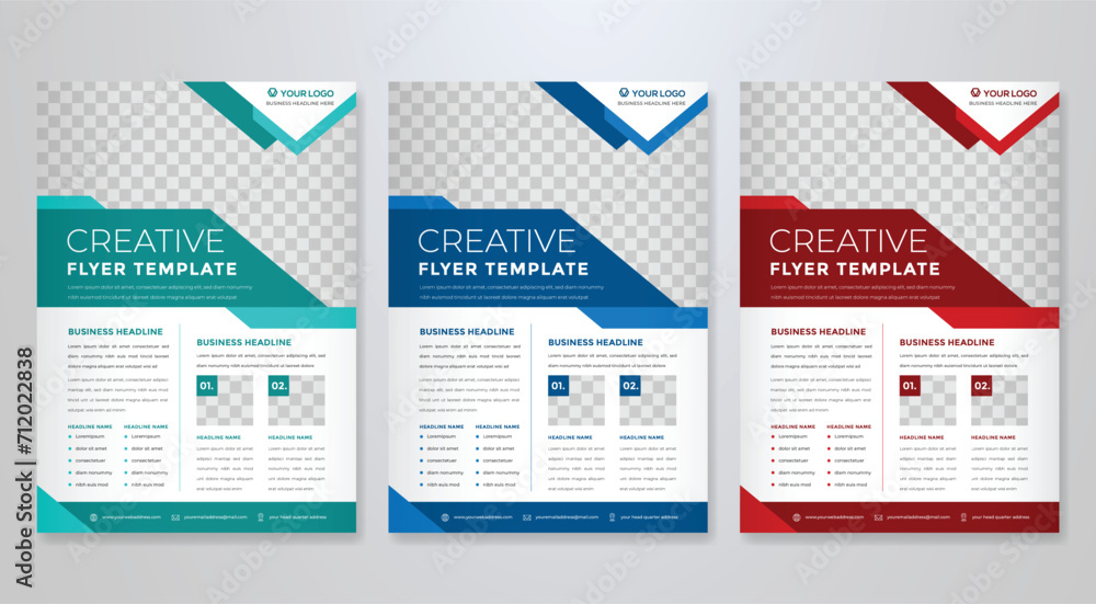 business flyer template with minimalist layout and modern style use for ...