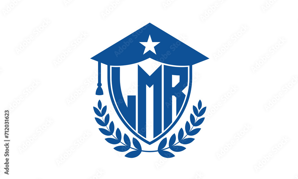 LMR three letter iconic academic logo design vector template. monogram ...