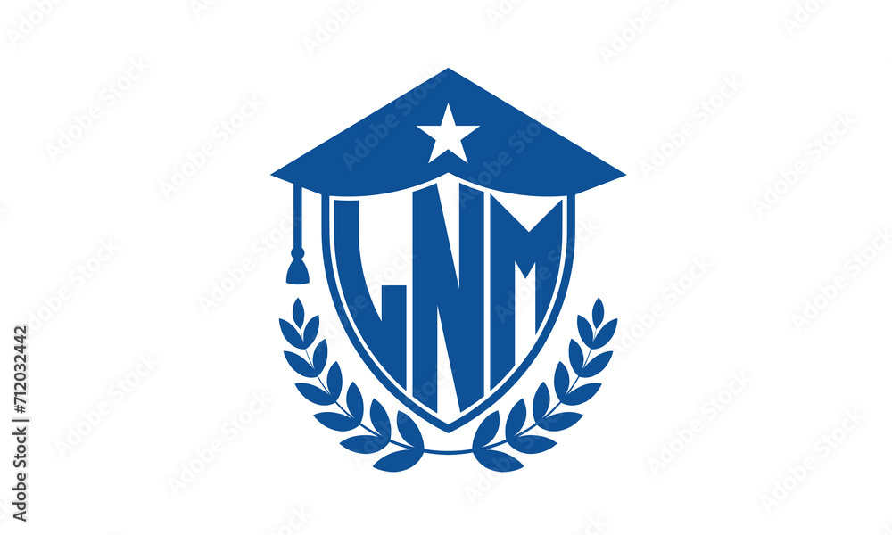 LNM three letter iconic academic logo design vector template. monogram ...